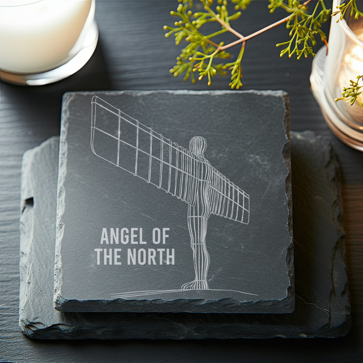 Angel of the North Slate Coaster – JT Workshop